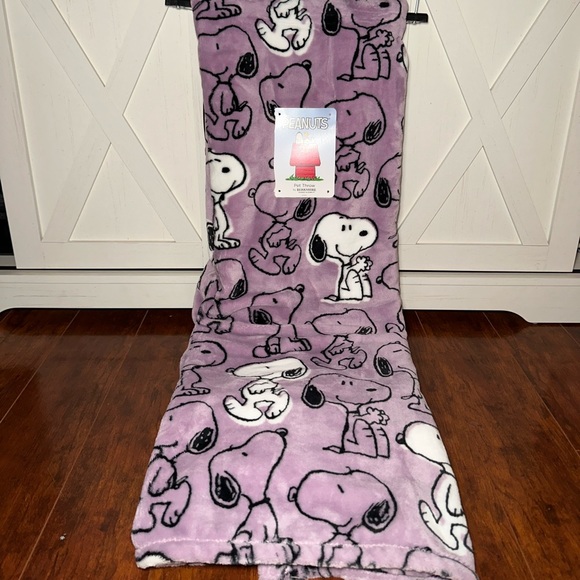 Peanuts | Bedding | Peanuts Snoopy Purple Plush Throw Blanket | Poshmark